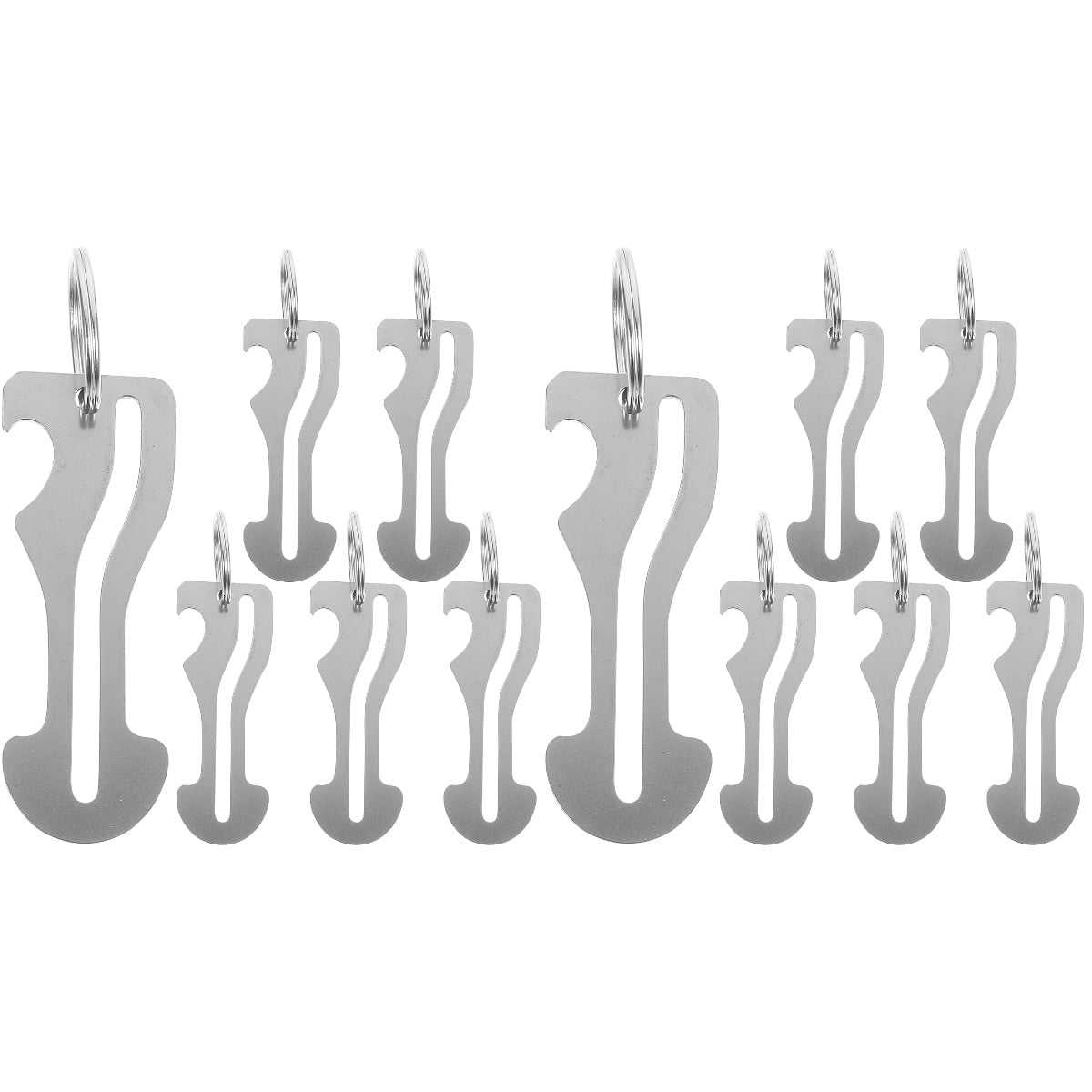 HOMEMAXS 12 pcs Token Keychain Holders Stainless Steel Grocery Cart ...