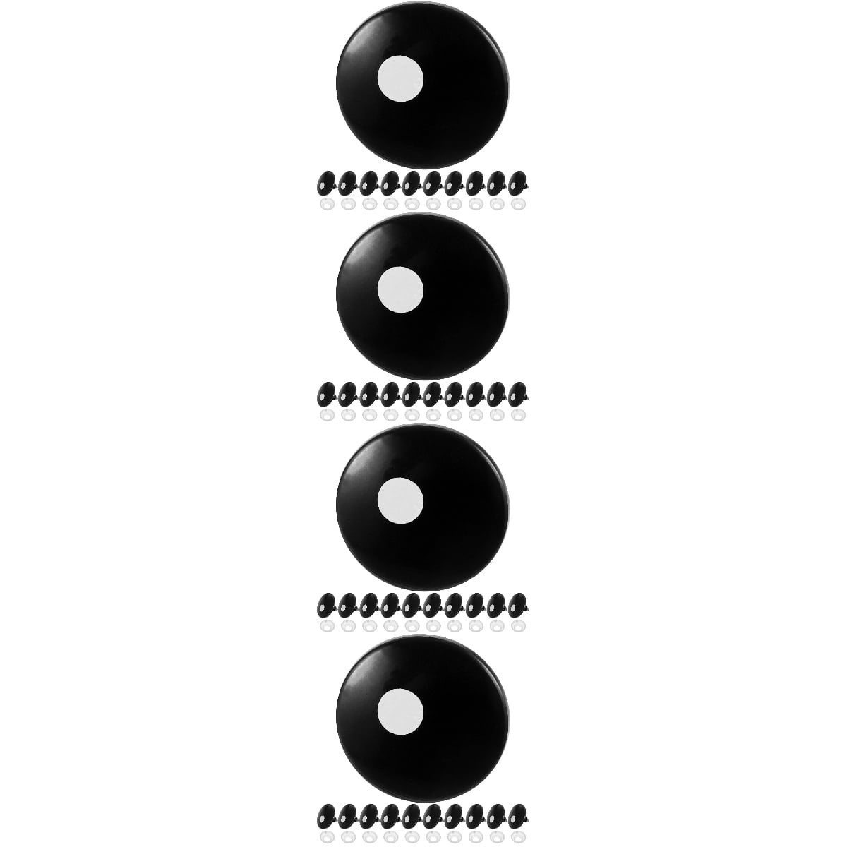 HOMEMAXS 120 Pairs of Doll DIY Eyes Black Plastic Craft Dolls Eyes DIY ...