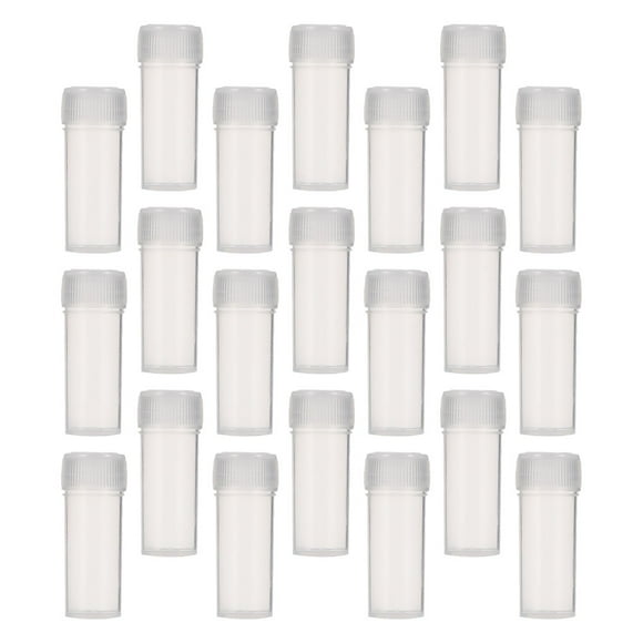 Small Plastic Vials in Clear and Amber for Scientific and Medical Use