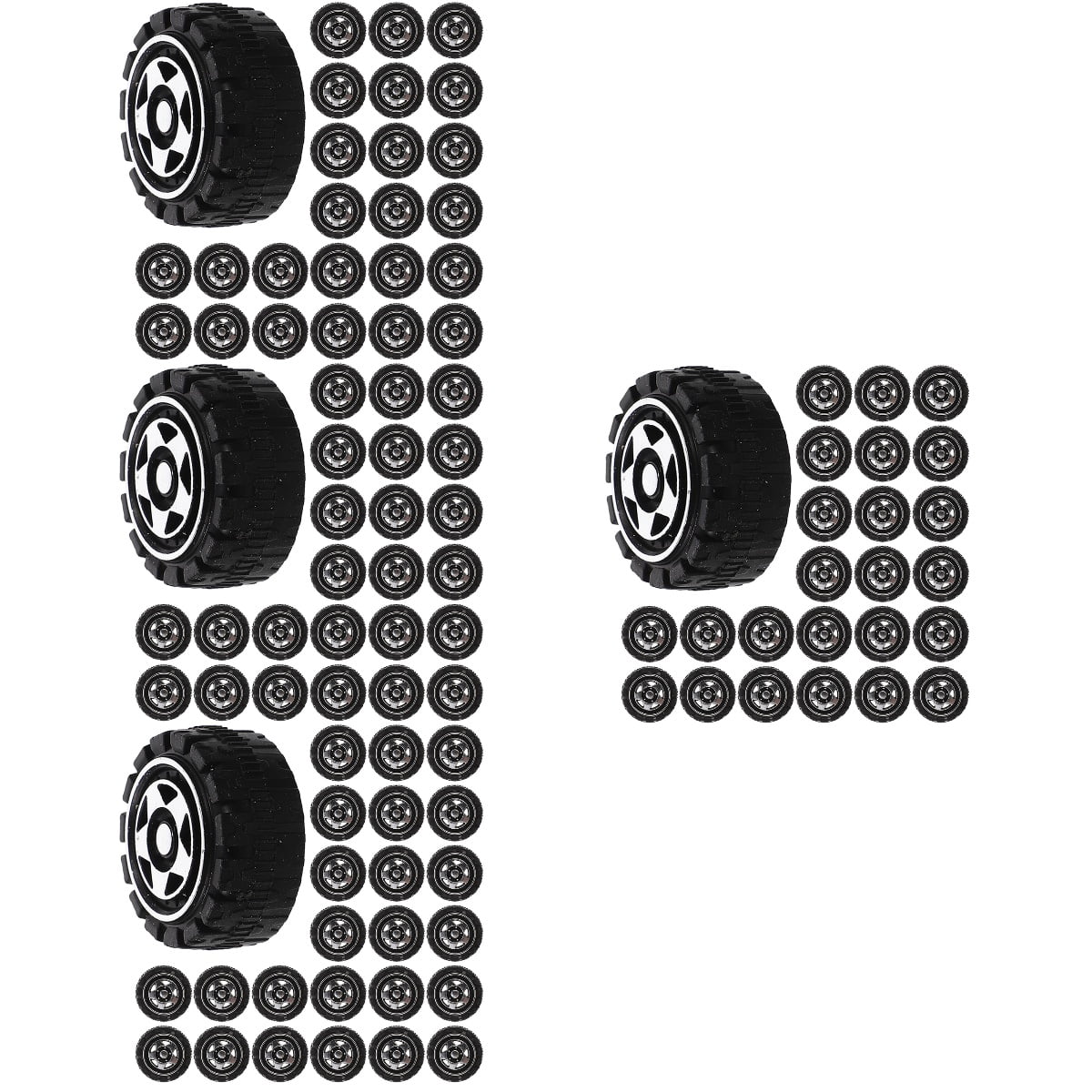 120 pcs Toy Wheels Toy Car Wheels Replacement Car Wheels DIY Car Wheels ...