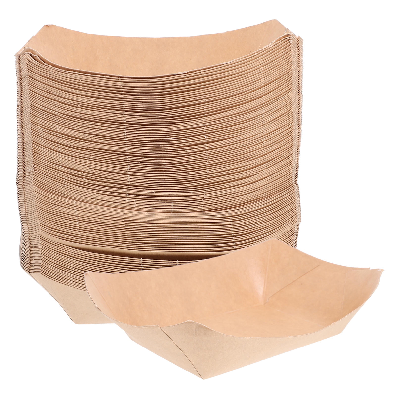HOMEMAXS 125 Count Khaki Kraft Paper Food Boats Disposable Serving ...