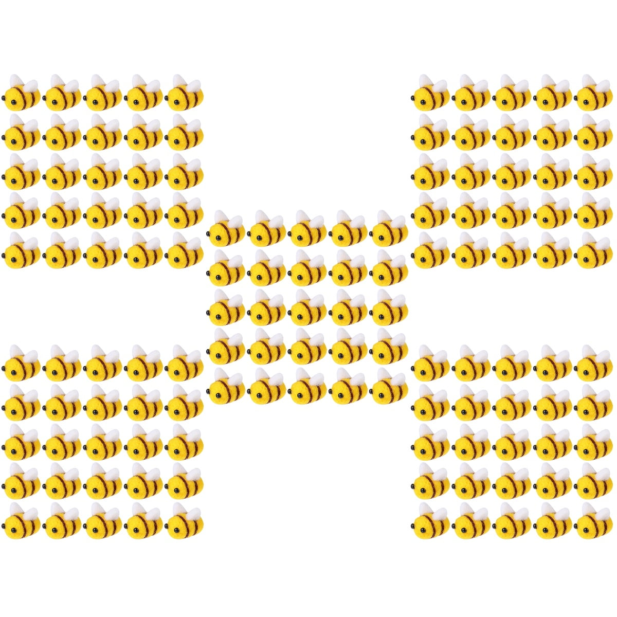 HOMEMAXS 125 Pcs Wool Felt Bees Decorations Lovely DIY Bee Crafts ...