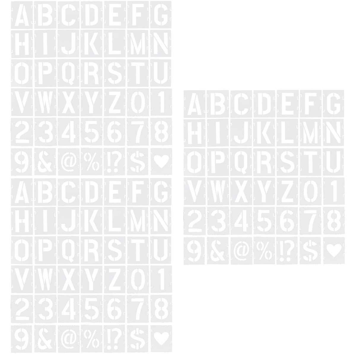 126 pcs Alphabet Stencil Painting Stencils Letter Stencils Large ...