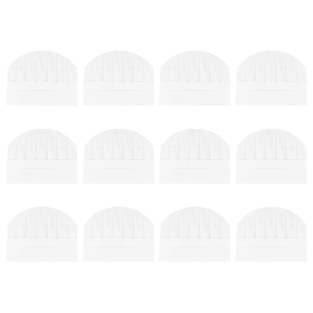 HOMEMAXS 12PCS Paper Chef Hat Bakers Hat Disposable Cooking Hat Role ...