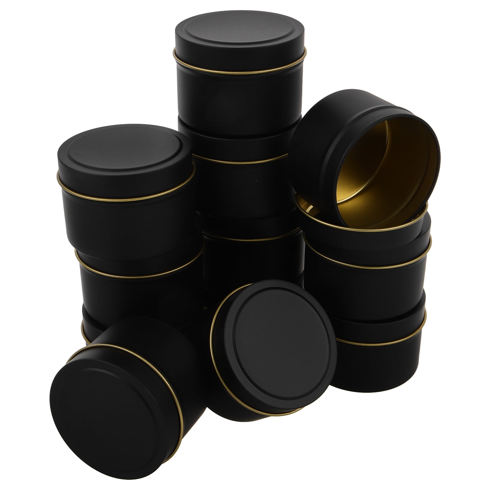 HOMEMAXS 12Pcs Candle Jars Empty Candle Metal Jars DIY Candle Jars with ...