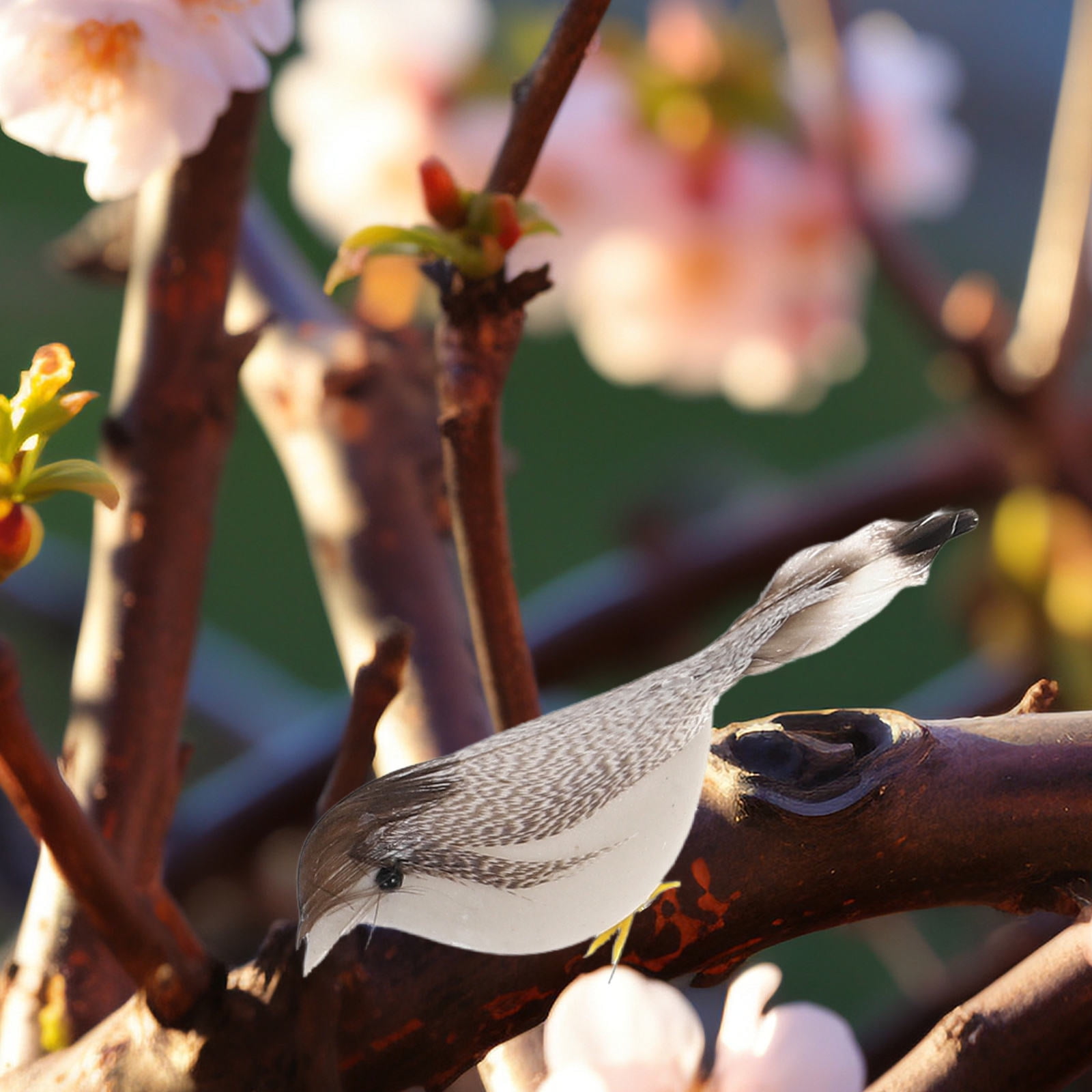 HOMEMAXS 12Pcs Miniature Birds for Crafts Lifelike Foam Birds for ...