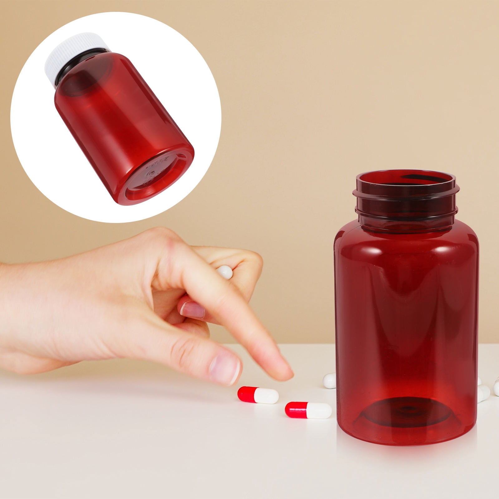 12Pcs Portability Empty Medicine Container for Individuals with Caps ...
