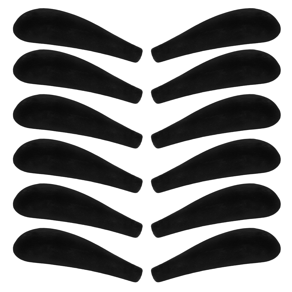 HOMEMAXS 12pcs Black Hanger Pads Velvet Clothing FlockingHanger ...
