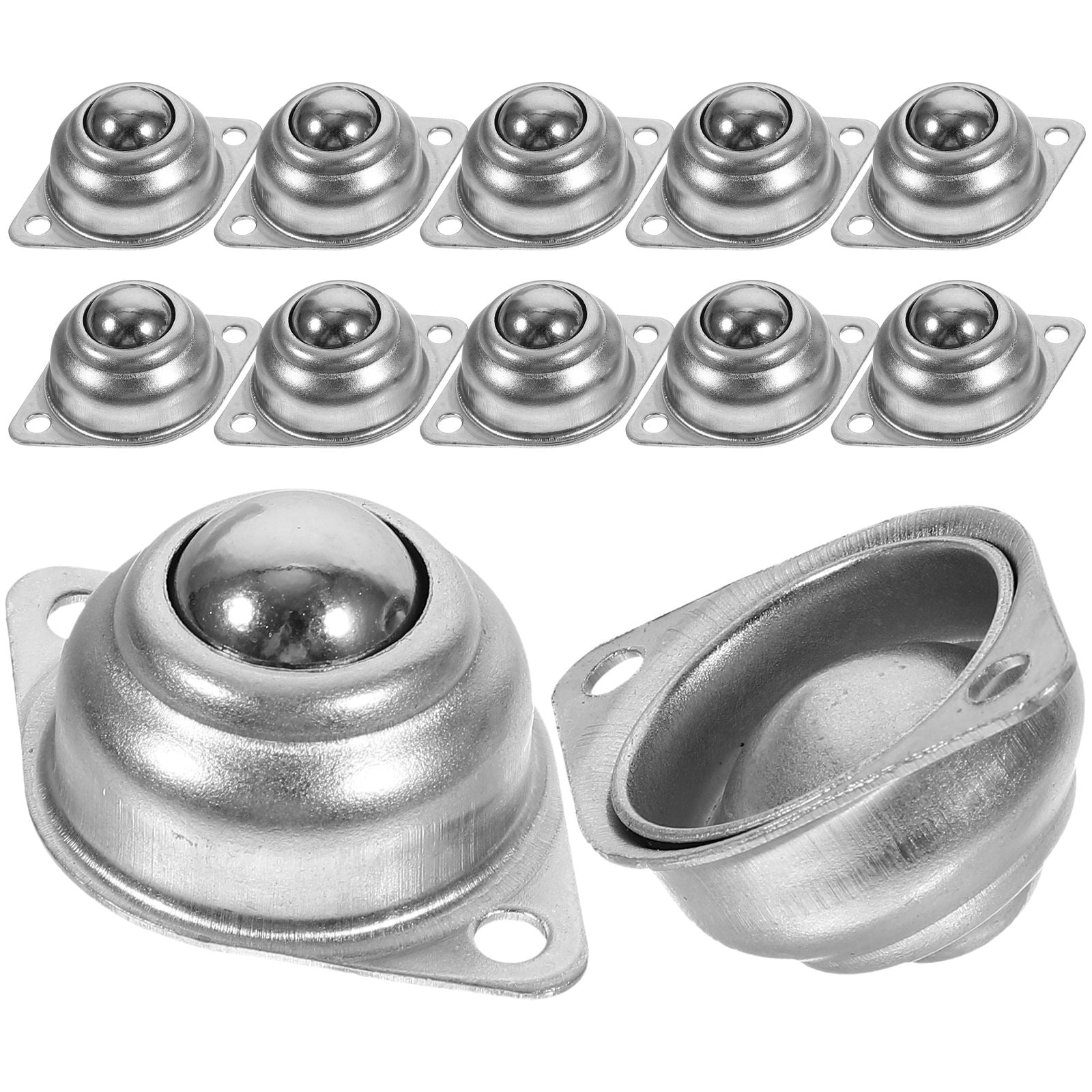 HOMEMAXS 12pcs Caster Wheels Carbon Steel Small Wheels Rotation Pulley ...