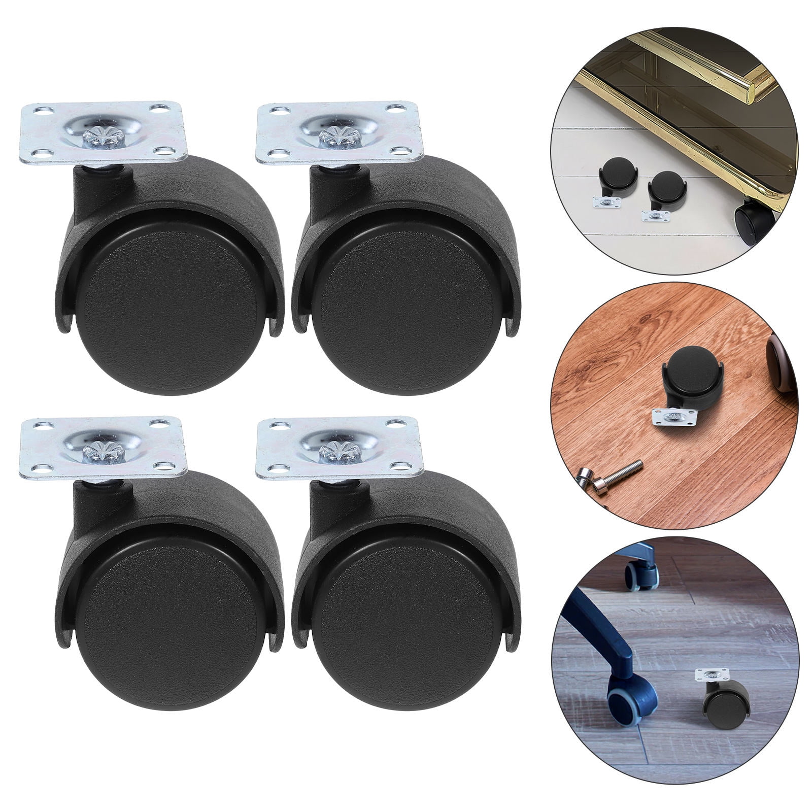 HOMEMAXS 12pcs Chair Leg Wheels Casters For Office Chair Swivel Casters ...