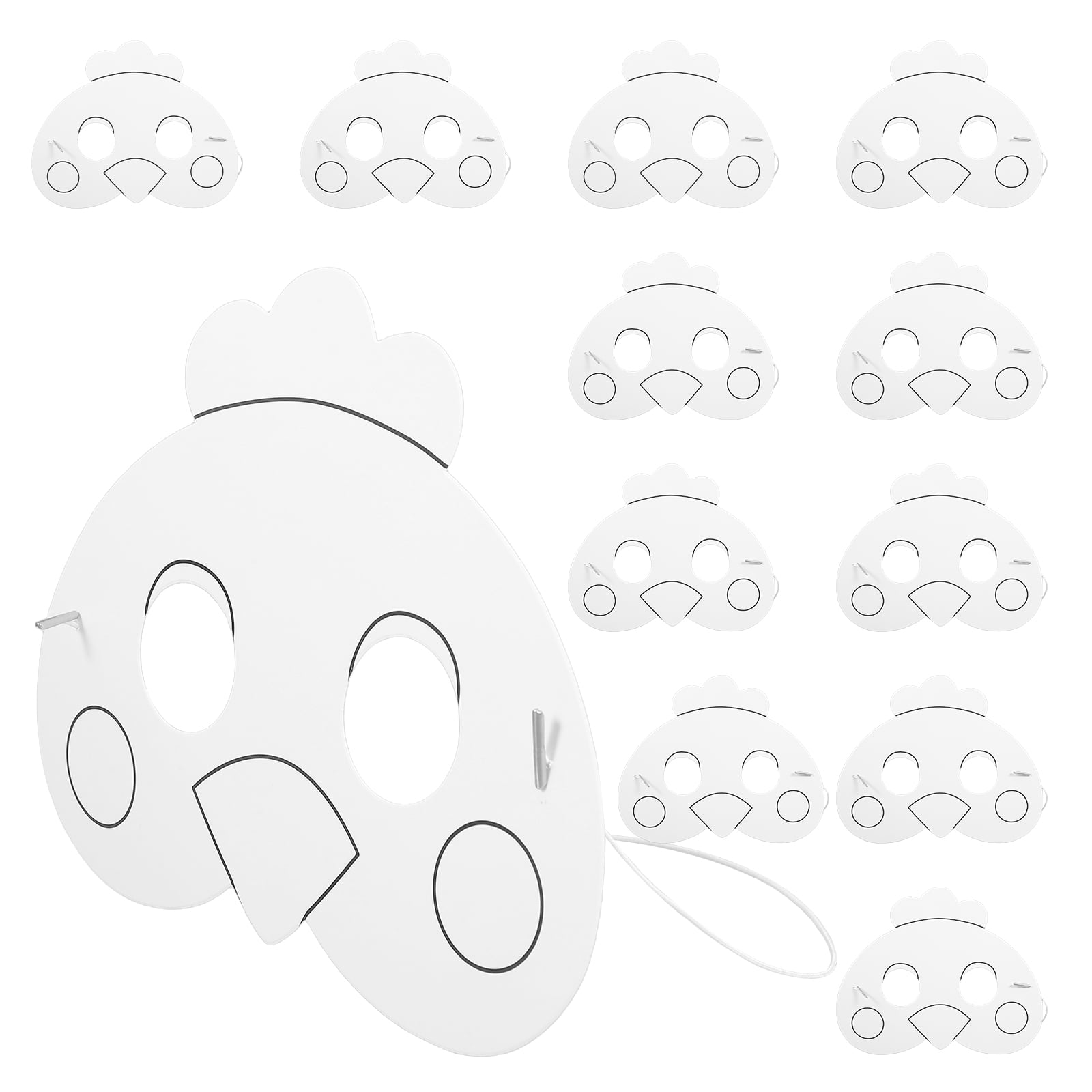 HOMEMAXS 12pcs DIY Graffiti Masks for Children Activities Blank Animal ...