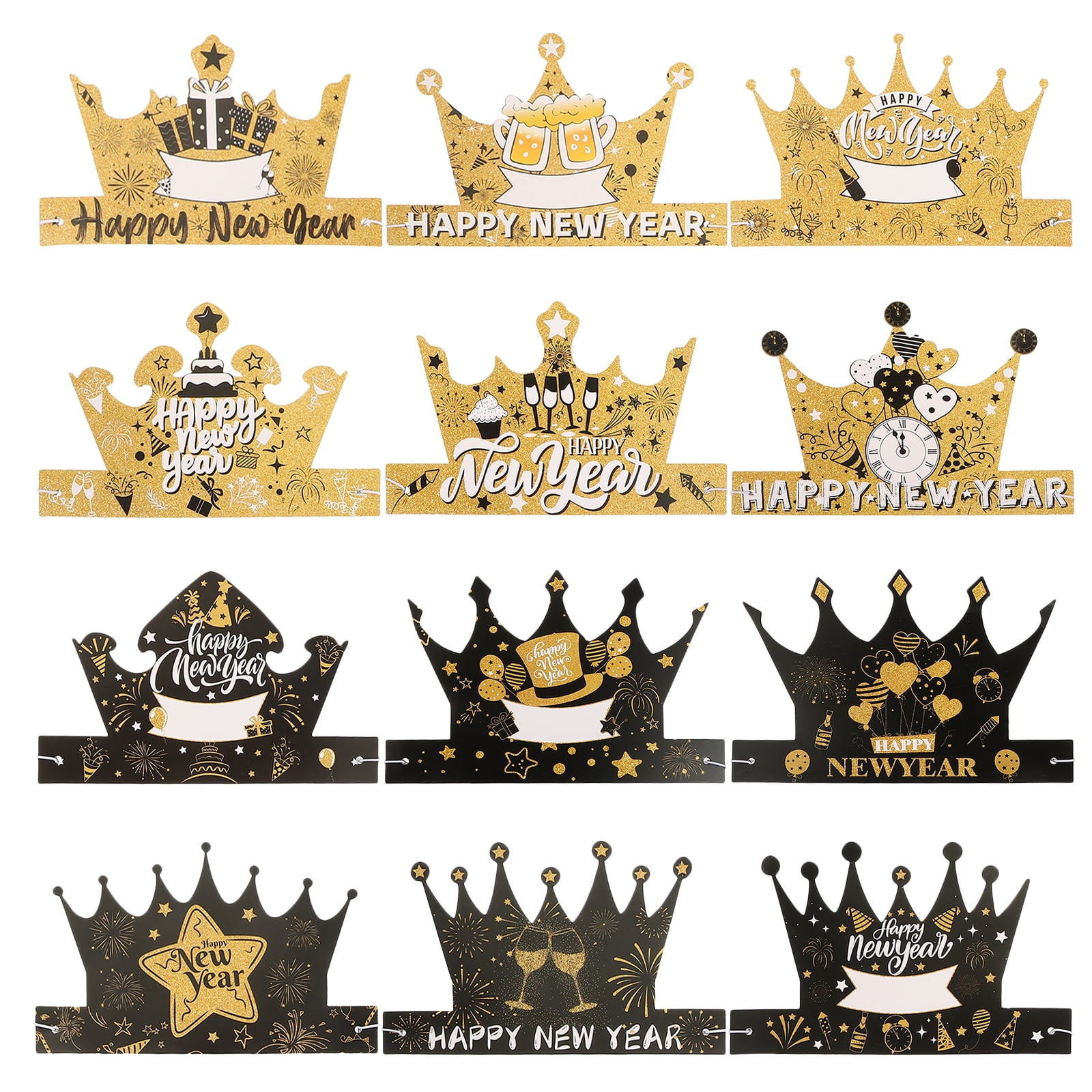 GARVALON Festive Style New Year Party Hats Multi Color For Adults And ...