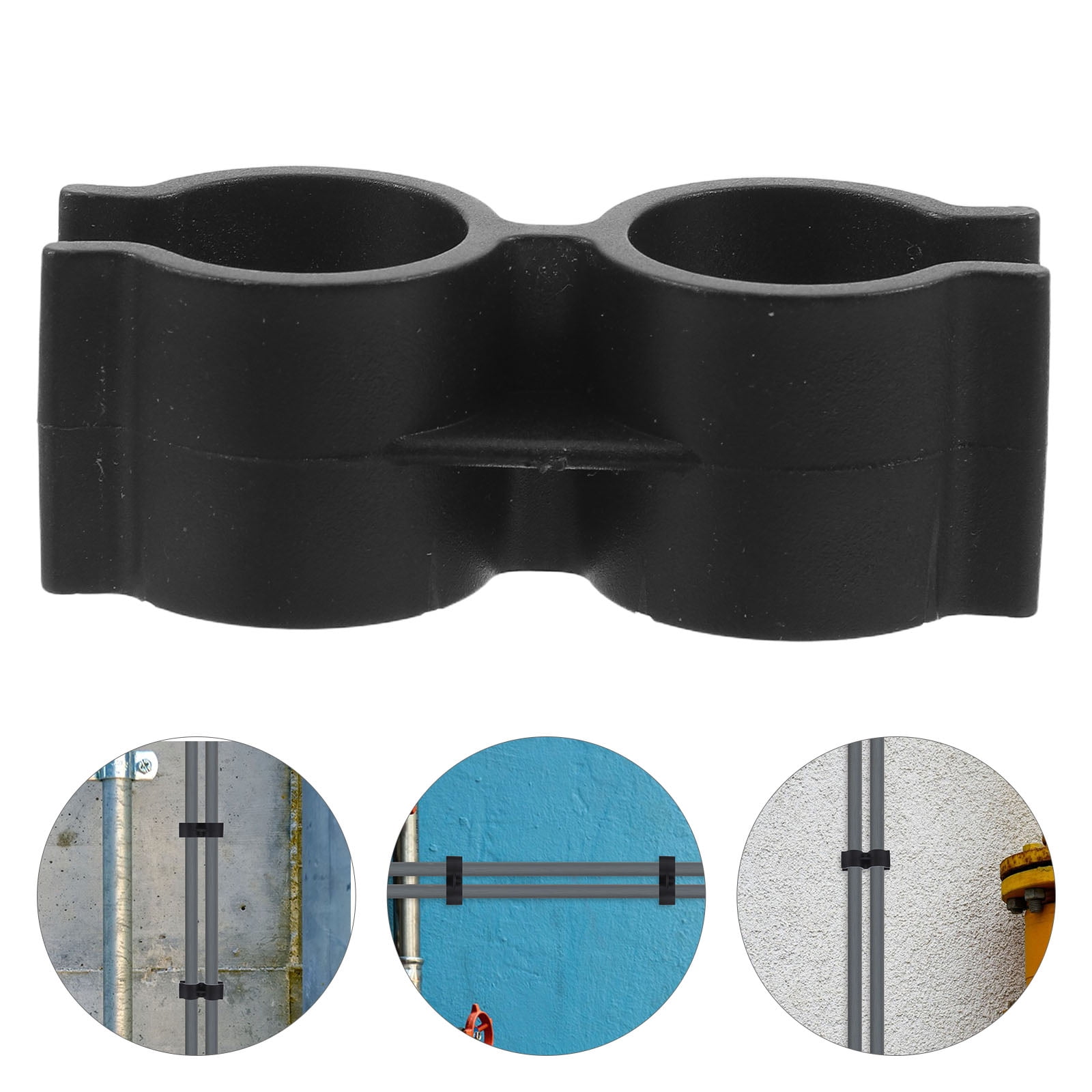 HOMEMAXS 12pcs Double Pipe Clamp Fasteners 25mm Plastic Pipe Clips ...