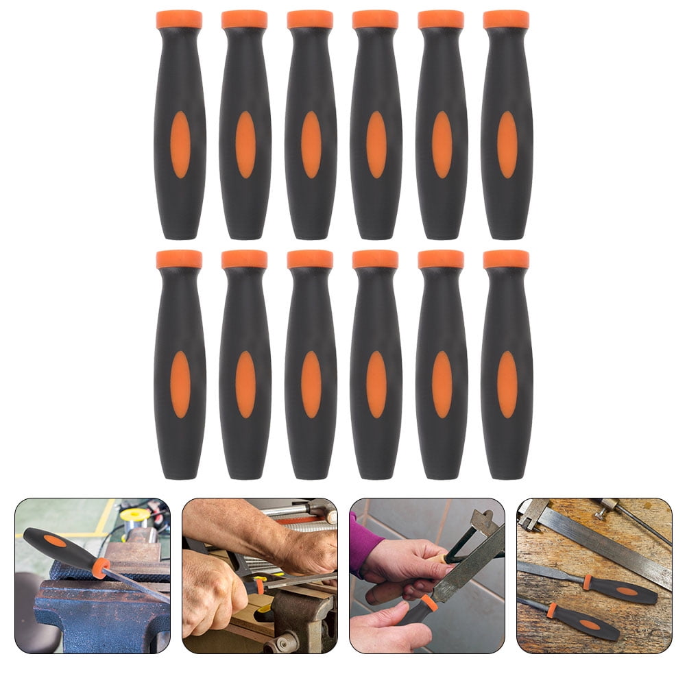HOMEMAXS 12pcs File Handles Rubber Handles Replacement File Grip ...