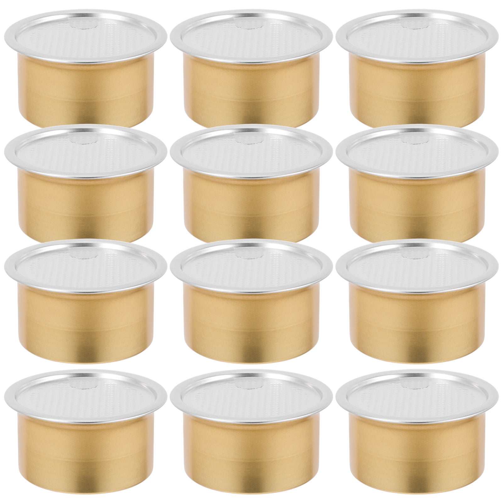 HOMEMAXS 12pcs Kitchen Storage Jars with Lids Metal Canisters for Tea ...