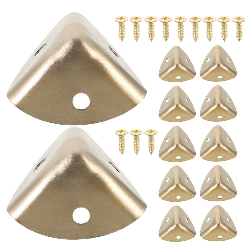 HOMEMAXS 12pcs Metal Corner Protector Triangular Corner Protector ...