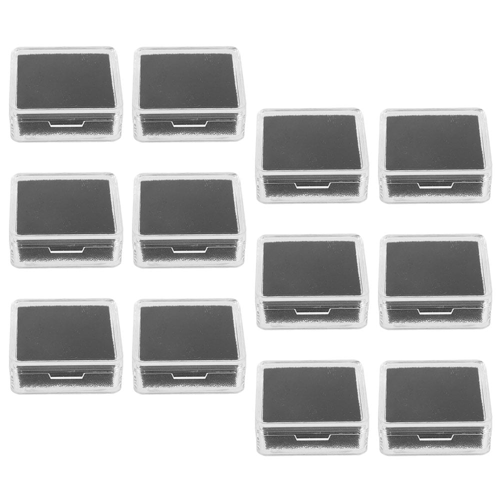 12pcs Transparent Acrylic Display Boxes for Small Rocks Minerals ...