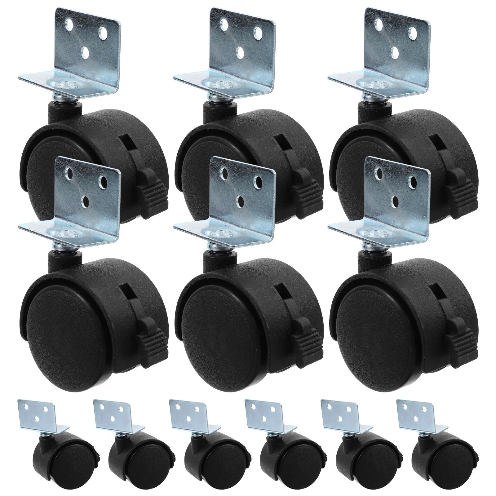 HOMEMAXS 12pcs Swivel Caster Wheels L Shape Plate Caster Wheels ...