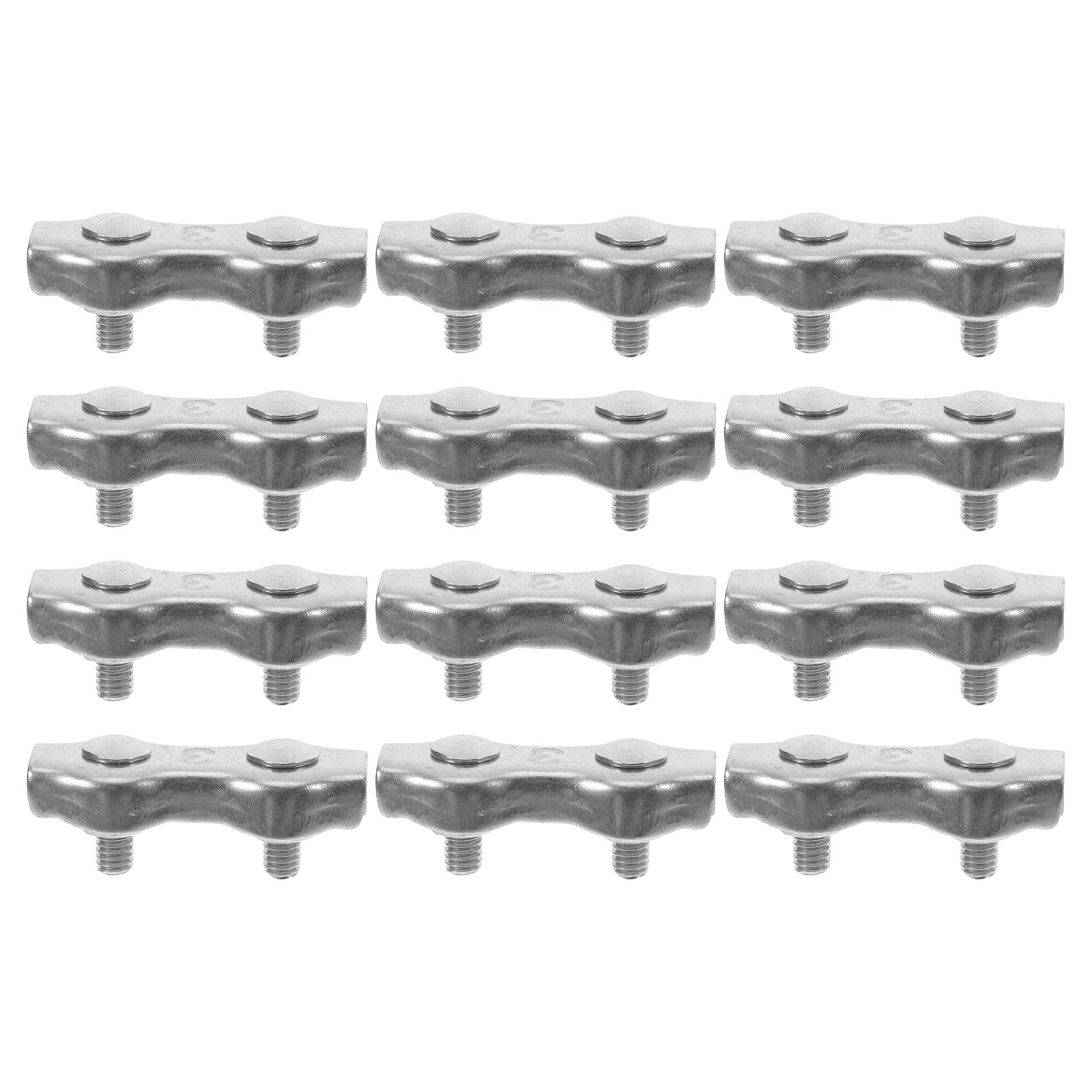 HOMEMAXS 12pcs Wire Rope Clamps Stainless Steel Double Plate Cable ...