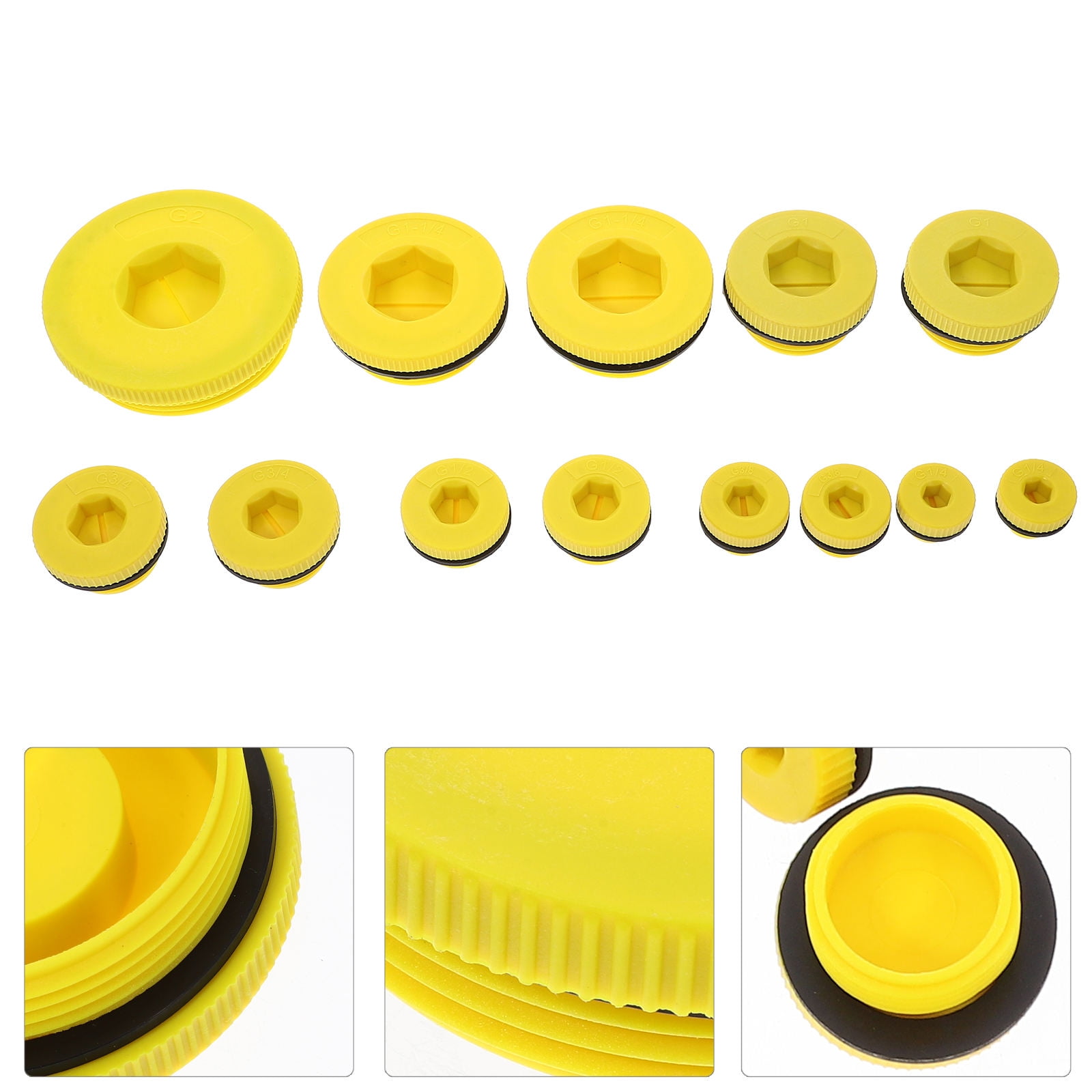 HOMEMAXS 13 Pcs Socket Sealing Screw Ends Hydraulic Thread Plug 6.80X6 ...