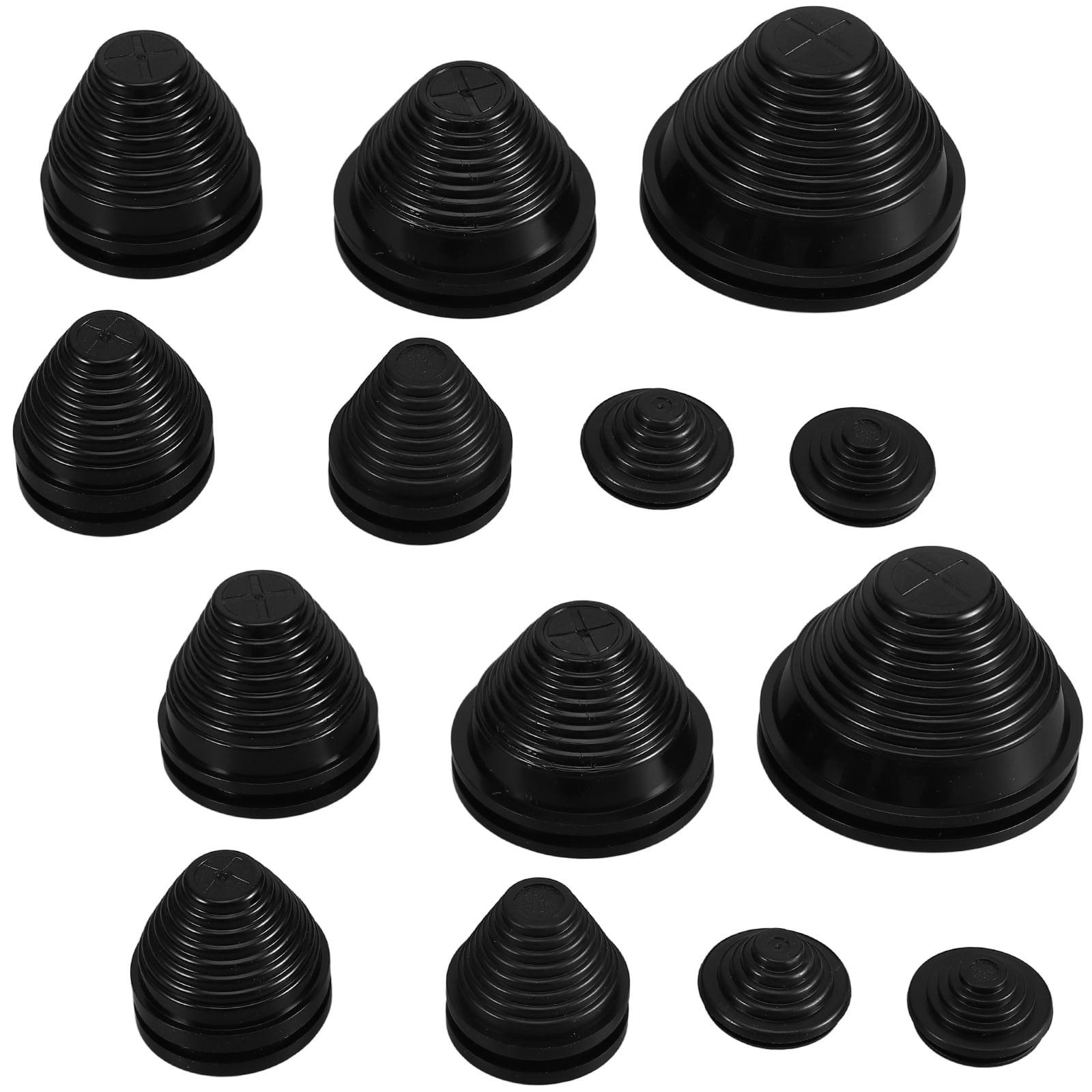 HOMEMAXS 14 Pcs Furniture Hole Cover Rubber Grommet Plug Cable Plugs ...