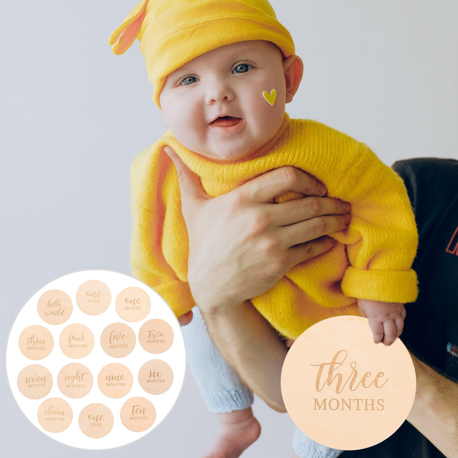 HOMEMAXS 14 Pcs Newborn Milestone Discs Baby Months Cards for - Walmart.com