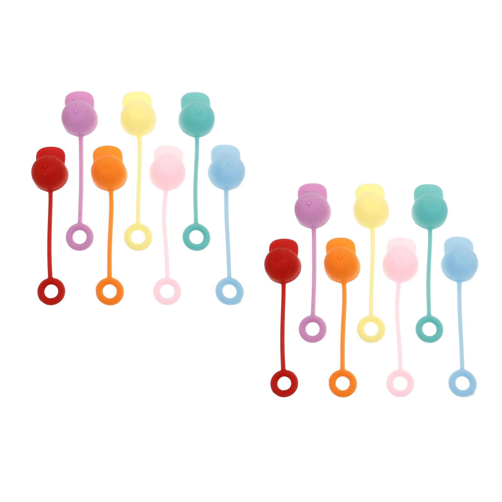 HOMEMAXS 14 pcs Straw Tips Plug Cute Straw Plug Silicone Straw Tips ...