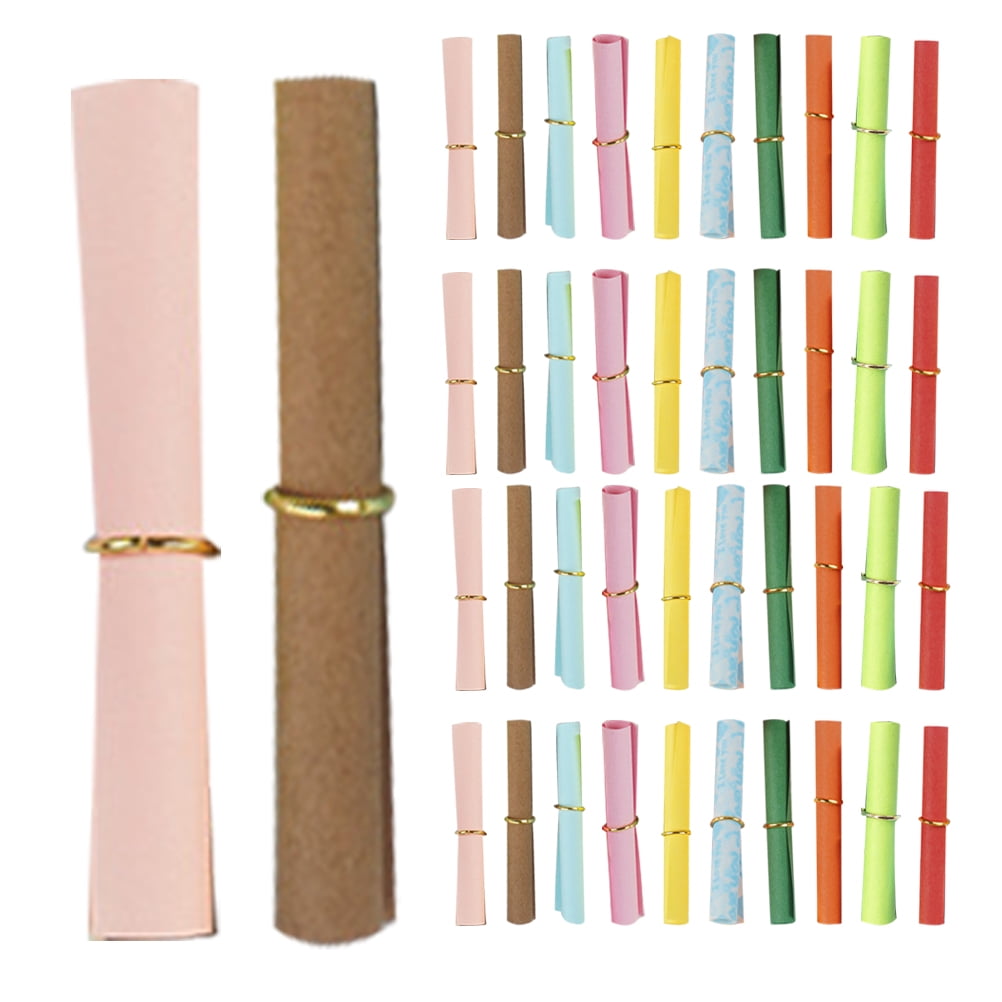 HOMEMAXS 140pcs Mini Paper Scrolls For Writing Colorful Wishing Mini ...