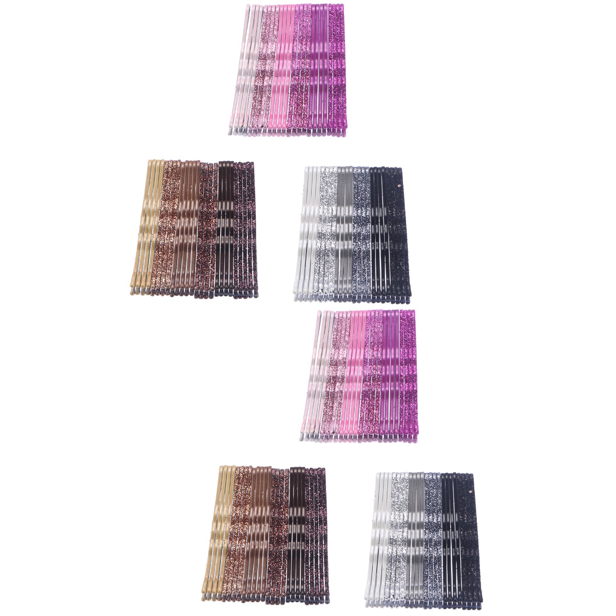 HOMEMAXS 144 pcs Assorted Hair Clips Kids Design Glitter Barrettes ...