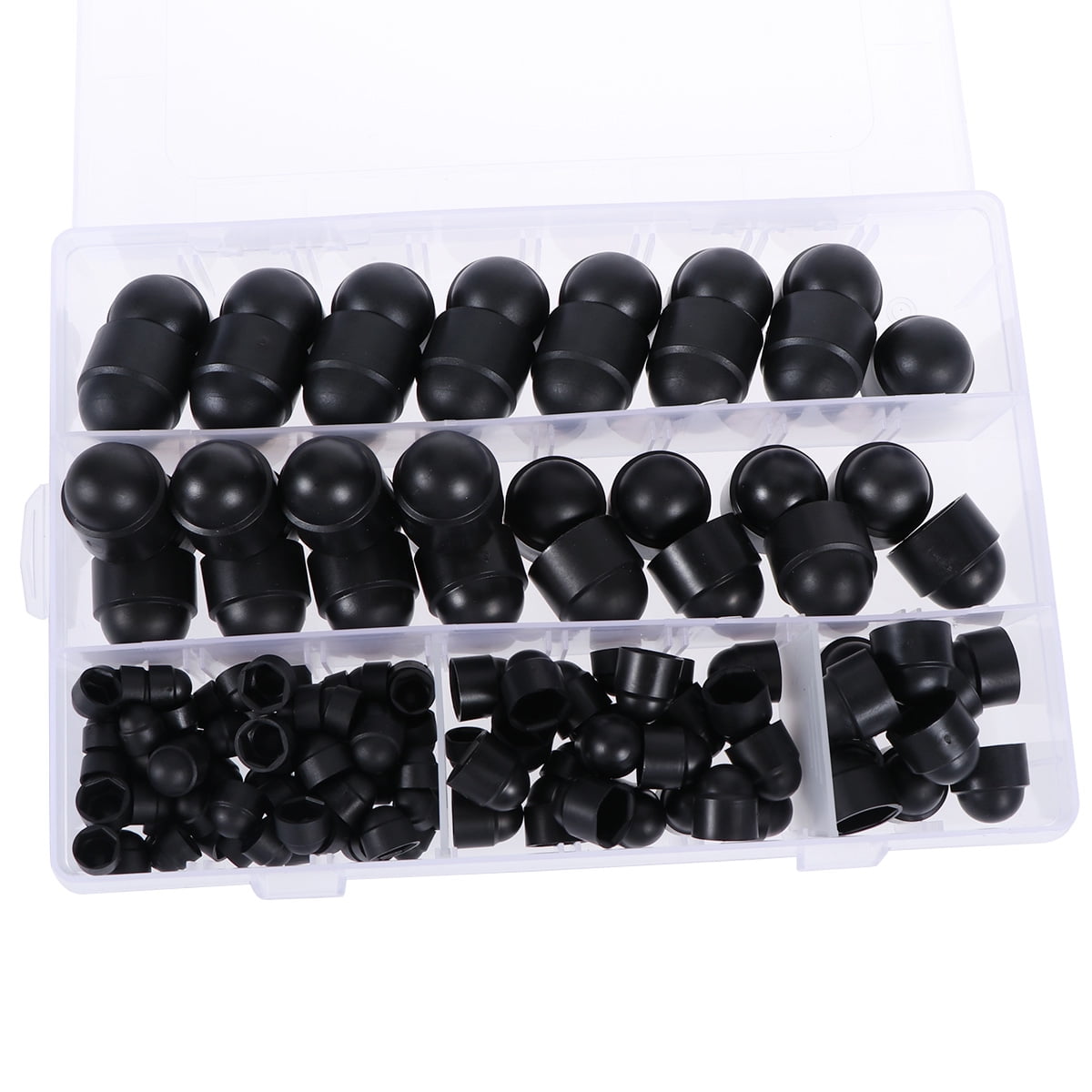 HOMEMAXS 145 Pcs Dome Bolt Nut Head Caps Cover Screws M5 M8 M10 (Black ...