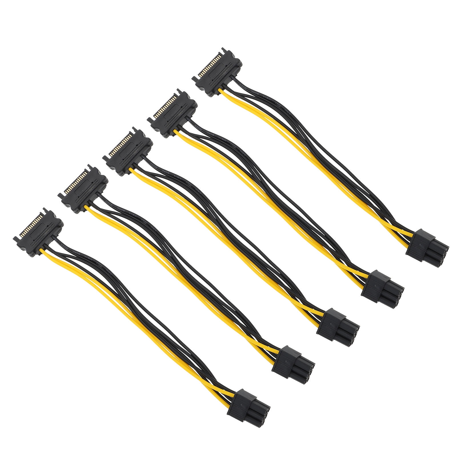 HOMEMAXS 15 PCS 15-Pin to 6-Pin PCIe Power Adapter Wire Graphic Cards ...