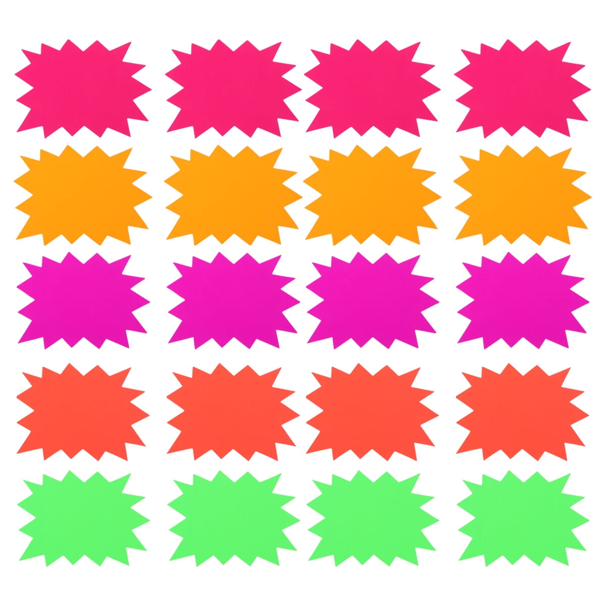 HOMEMAXS 15 Packages Fluorescent Star Sale Signs Tags Clip-on - Walmart.com