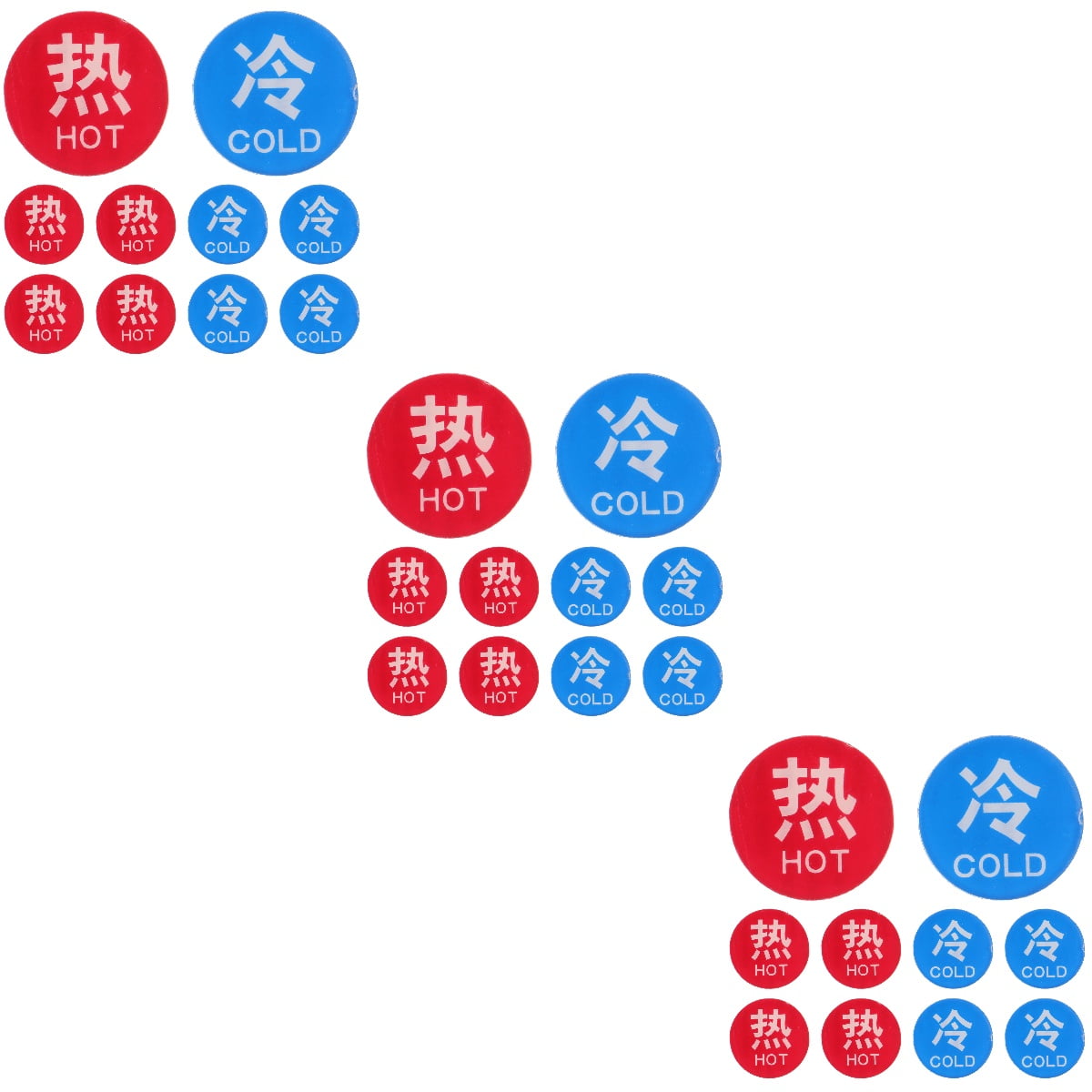 HOMEMAXS 15 Pairs Hot And Cold Sticker Hot And Cold Water Indicator ...