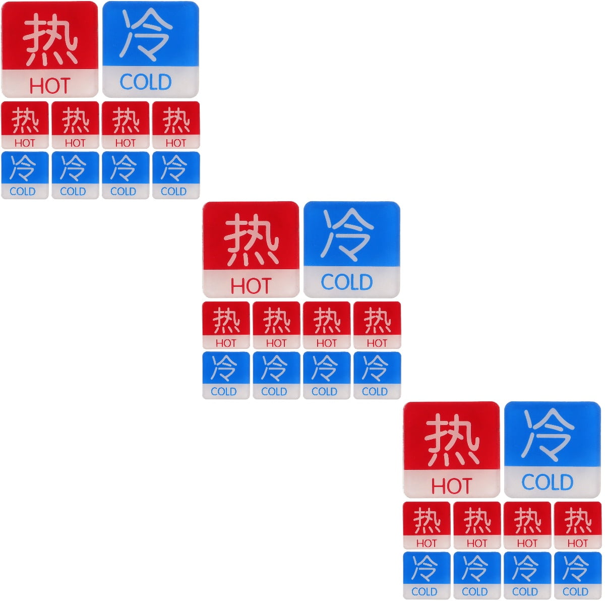 HOMEMAXS 15 Pairs Hot Cold Water Label Hot And Cold Water Small Label ...