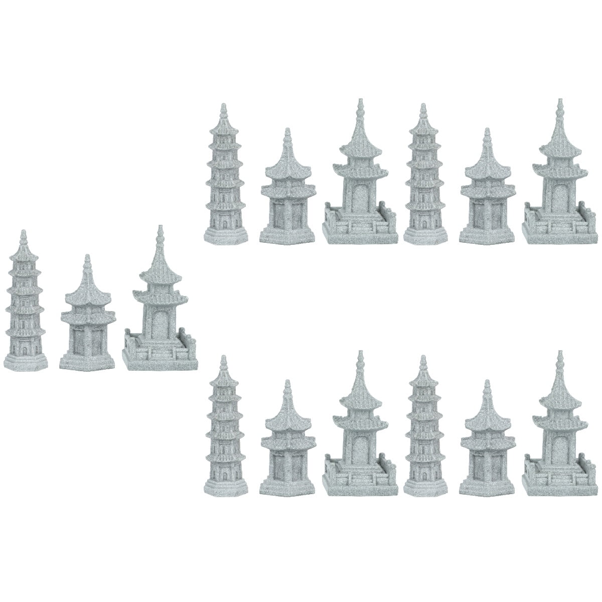 HOMEMAXS 15 Pcs Creative Pavilion Shaped Micro Landscaping Adornments ...