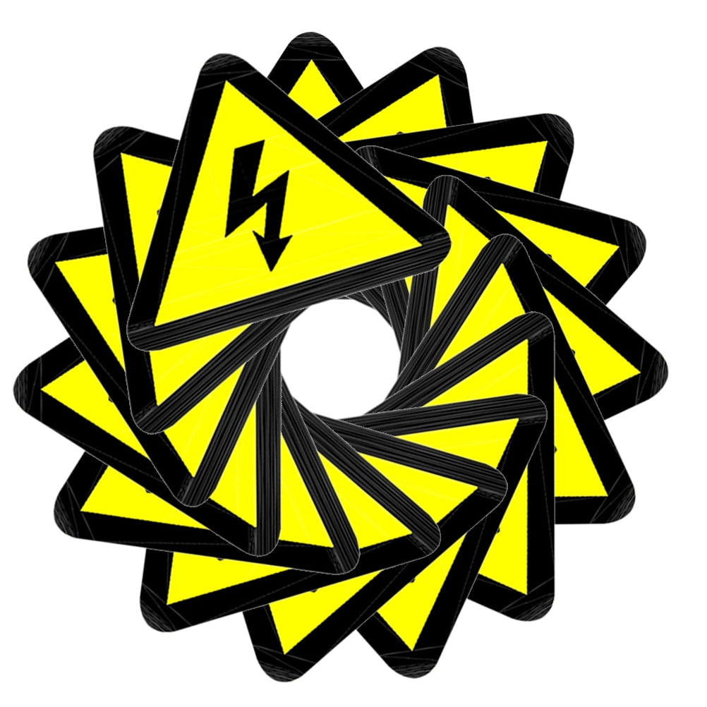 15 Pcs Equipment Warning Sign Stickers Staff Office 5.00X5.00X0.10CM ...