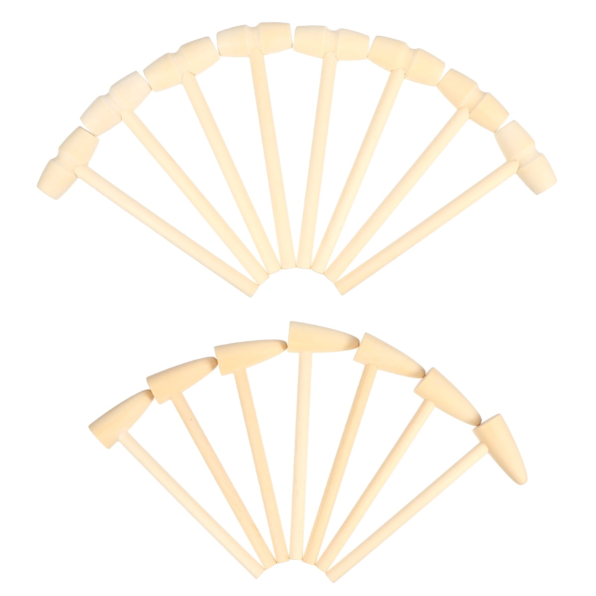 MOKKHNB Toy Hammers Wood Small Hammers Beige 15Pcs - Walmart.com