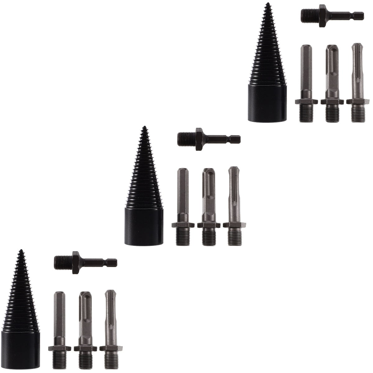 HOMEMAXS 15 Pcs Wood Splitting Drill Bits Firewood Splitting Drill Bit ...