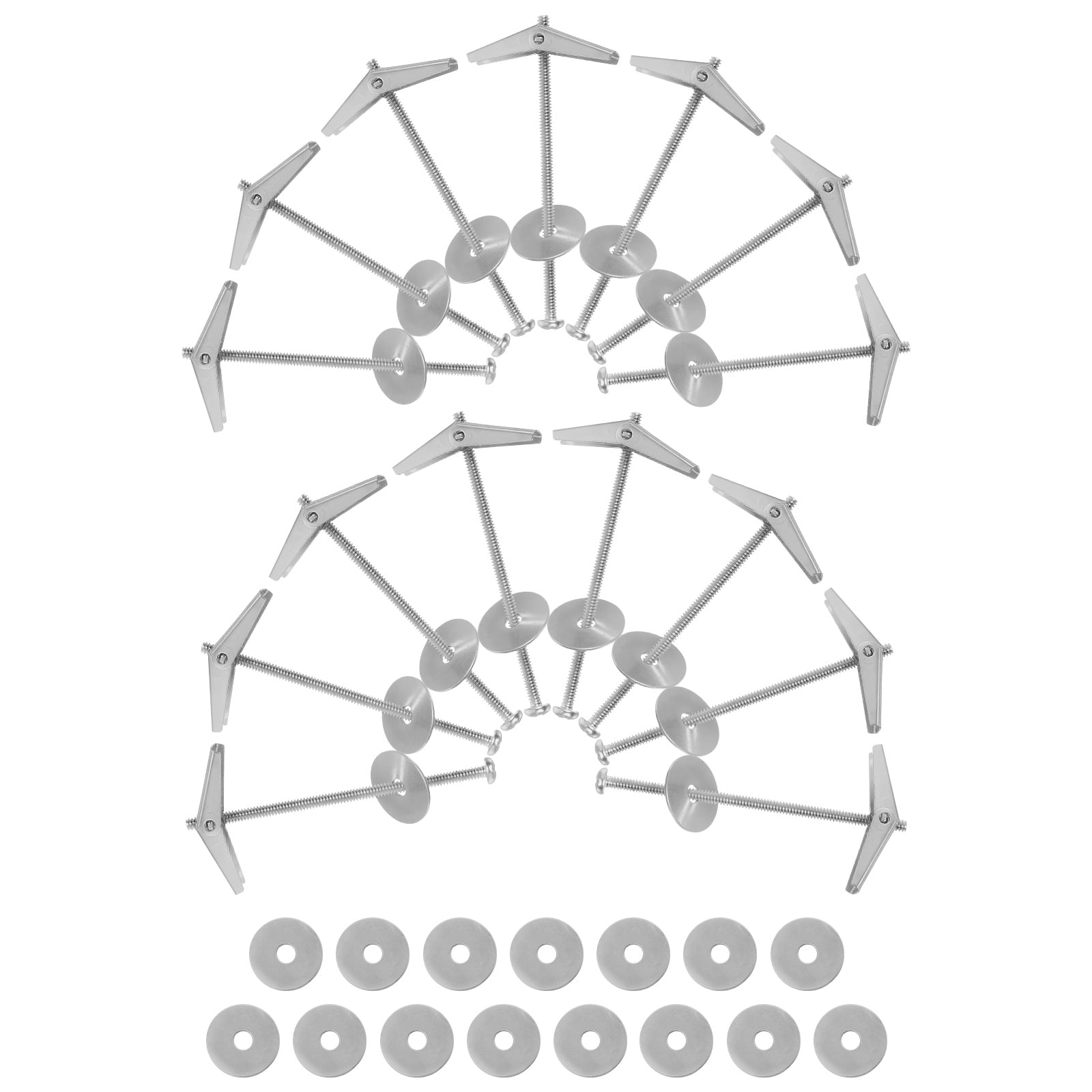 15 Sets of Heavy Duty Toggle Bolts and Wing Nuts Set Carbon Steel Small Anchors for Drywall ...