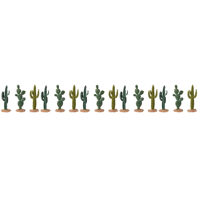HOMEMAXS 15 pcs Artificial Fake Cactus Decor Indoor Faux Cactus Vivid ...