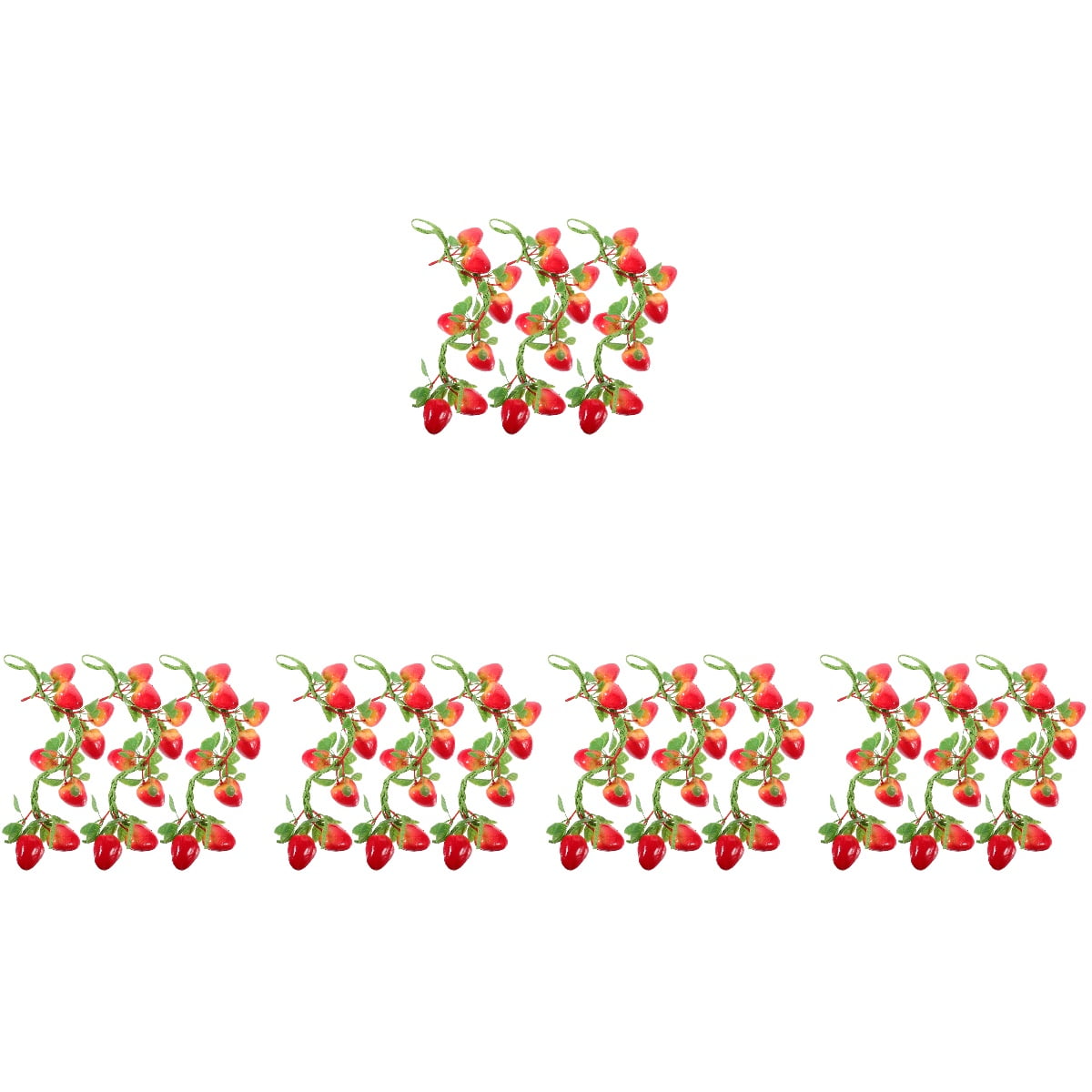 HOMEMAXS 15 pcs Artificial Fruit String Strawberry Vine Simulation ...