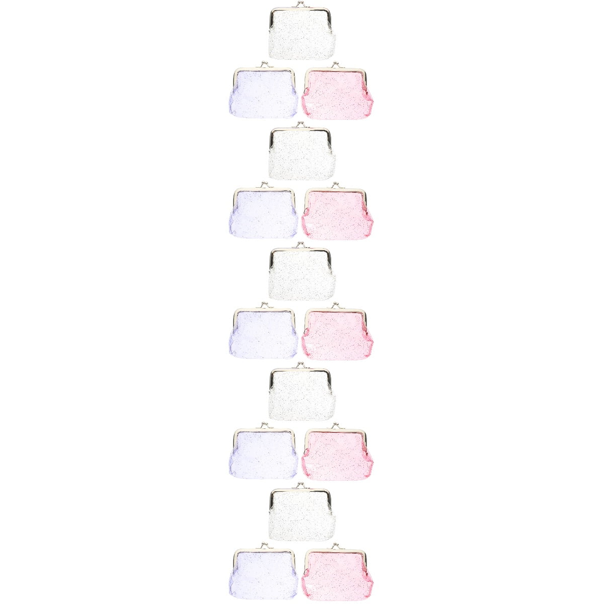 HOMEMAXS 15 pcs Clear Coin Purse Transparent Clasp Design Change Purse ...