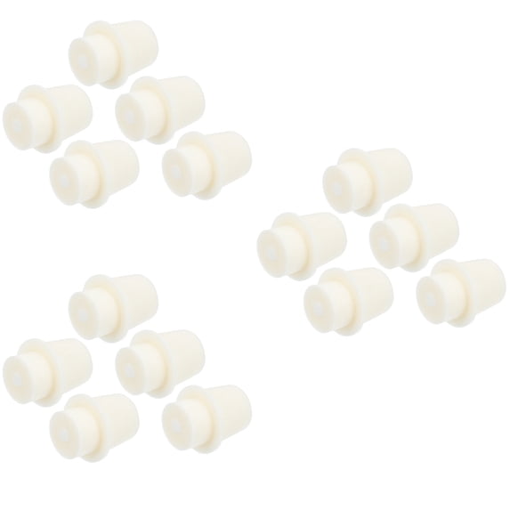 15 pcs Glass Bottle Stoppers Conical Flask Stoppers Laboratory Silicone ...