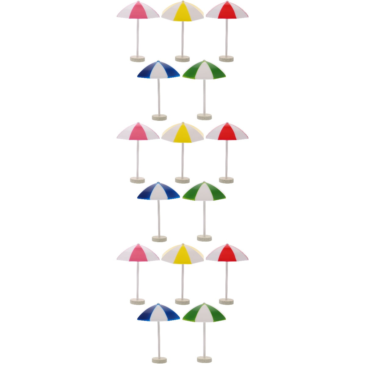 HOMEMAXS 15 pcs Micro Landscapes Umbrella Mini Umbrella DIY Hawaiian ...