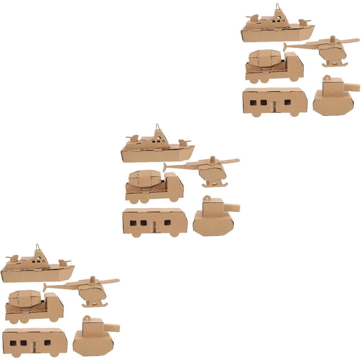 HOMEMAXS 15 pcs Paper Puzzle Craft Toy 3D Car Model Building Toy ...