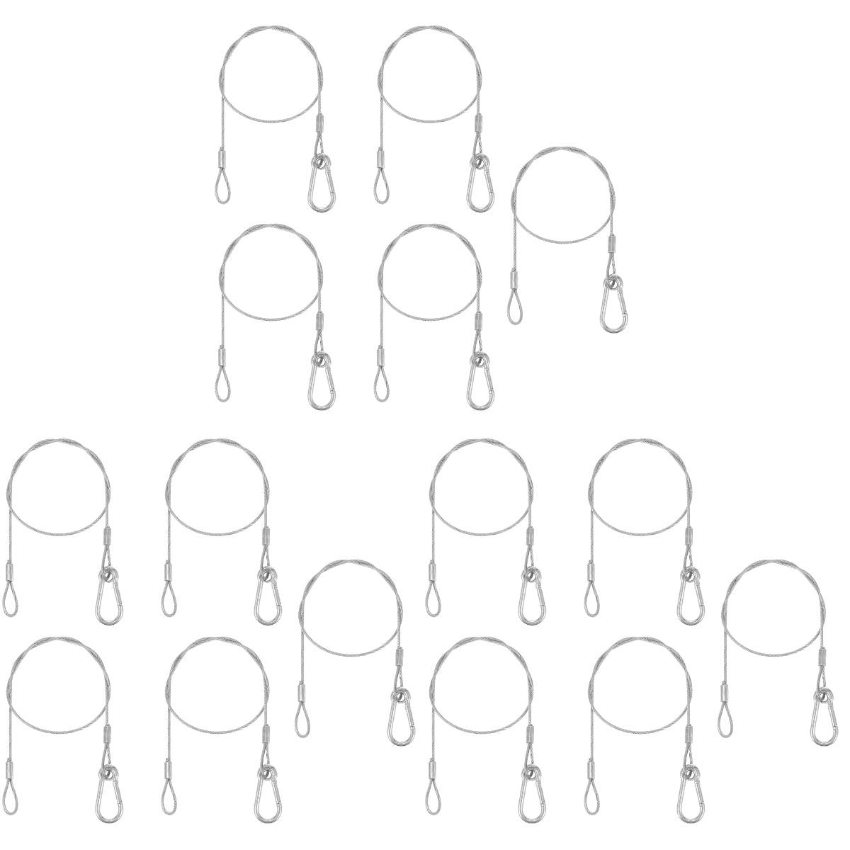 HOMEMAXS 15 pcs Stainless Steel Wire Rope Lanyard Safety Strap for ...