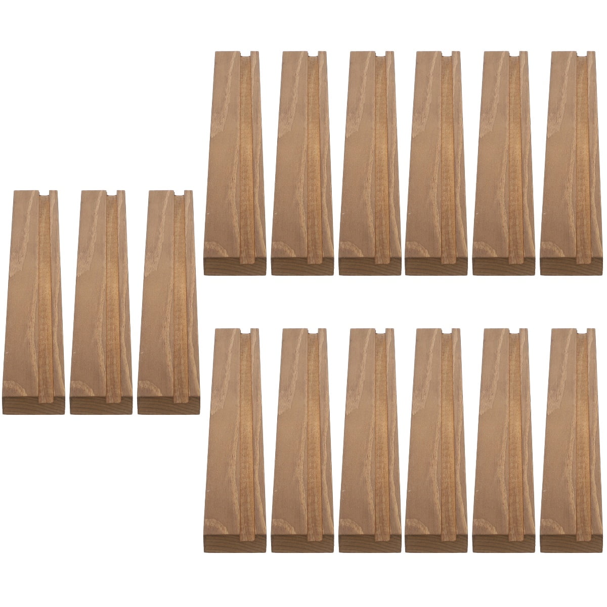 HOMEMAXS 15 pcs Vinyl Record Display Stand Wooden Vinyl Record Holder ...