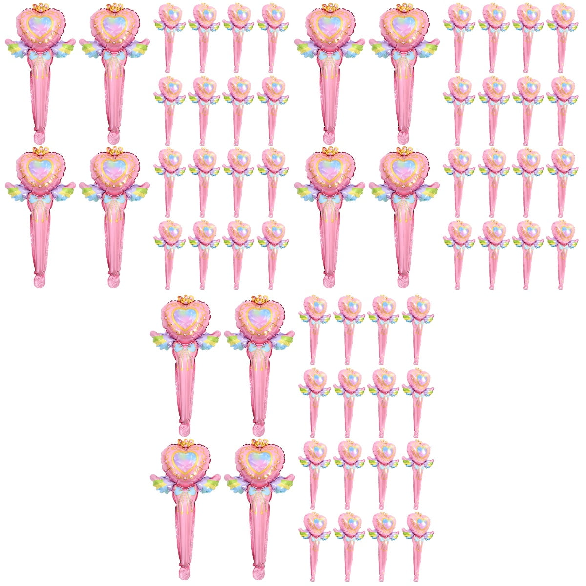 HOMEMAXS 150 pcs Foil Party Balloons Inflatable Balloon Wand Handheld ...