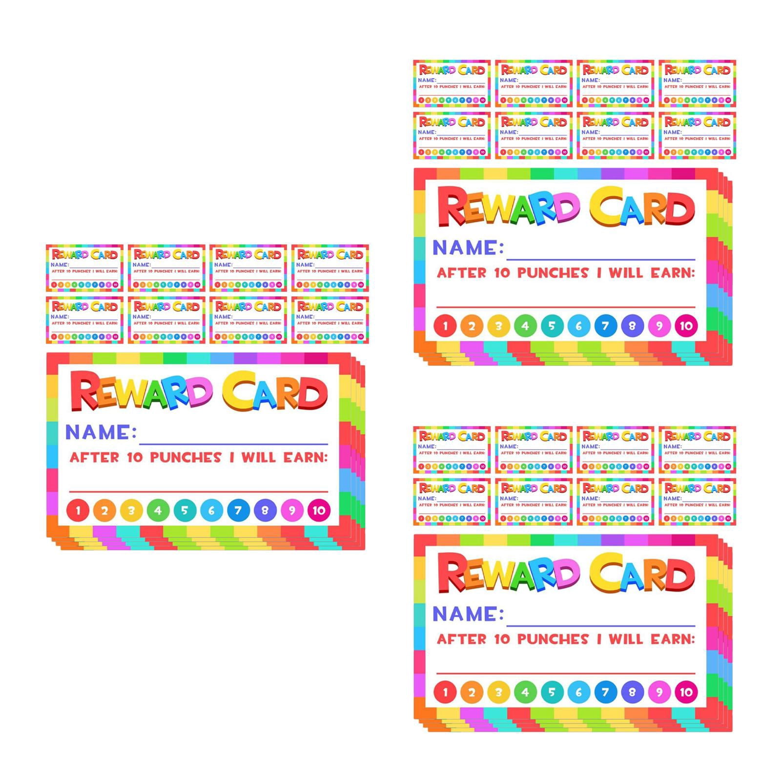 HOMEMAXS 150 pcs Kids Punch Cards For Classroom Rewards For Encouraging ...