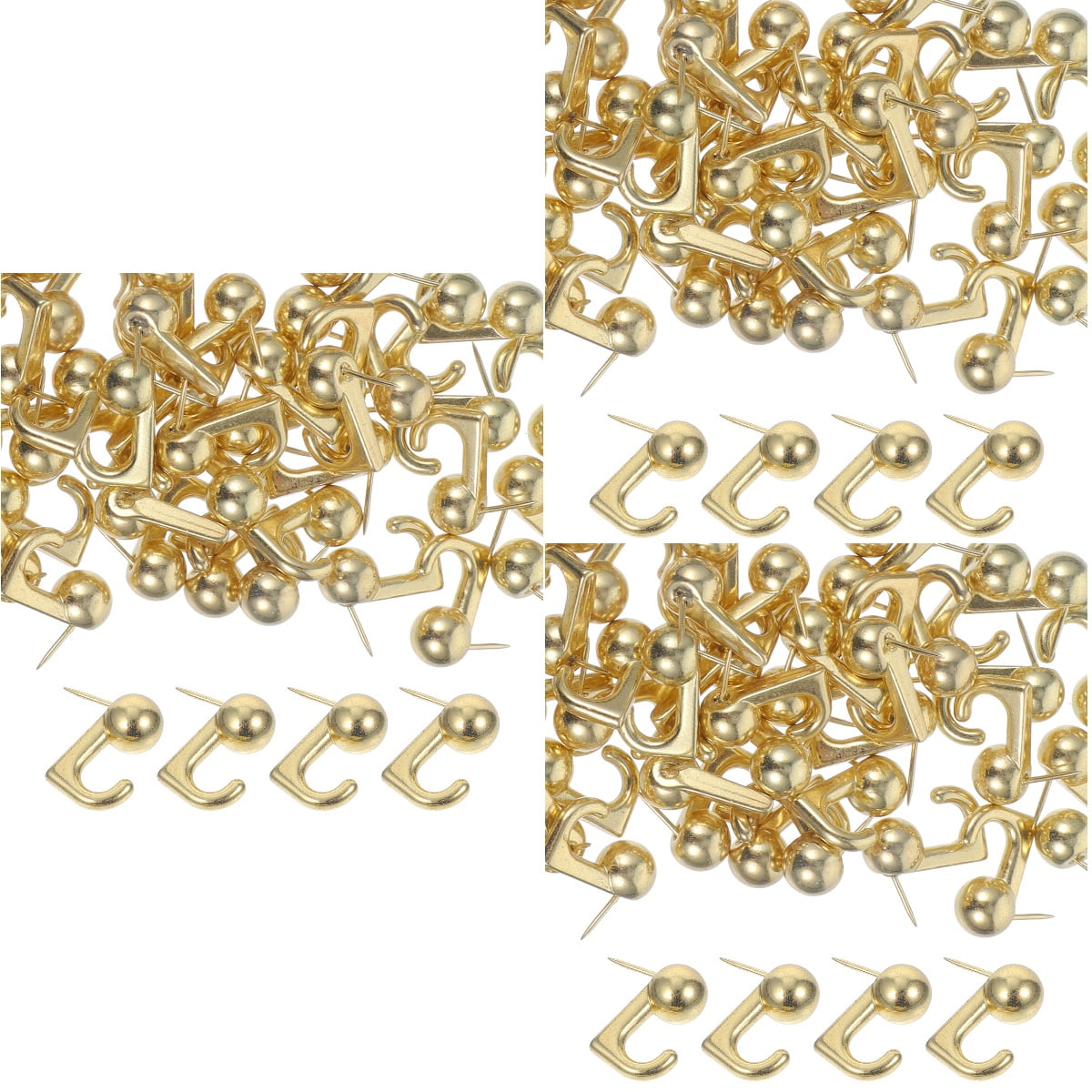 150 pcs Metal Push Pin Hooks Wall Picture Hangers Cork Board Thumb ...